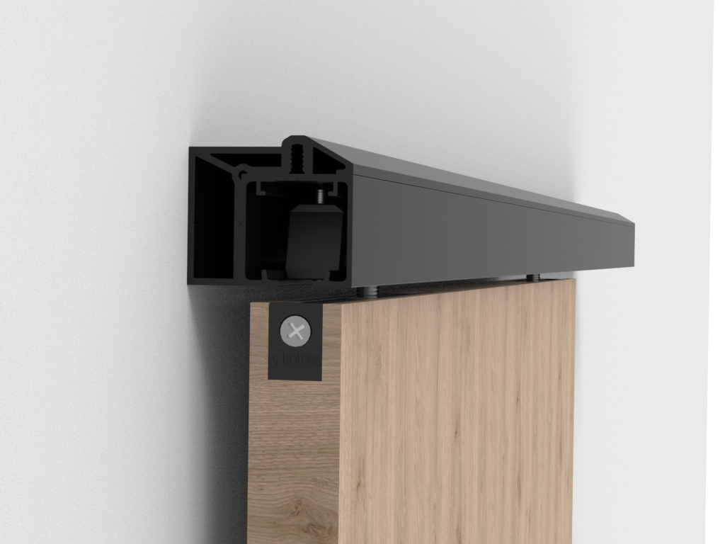 Montaje a pared con perfil separador - La Puerta Corredera